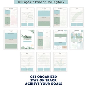 Tropical Digital Planner: Monthly, Weekly, Daily (printable PDF) - Etsy