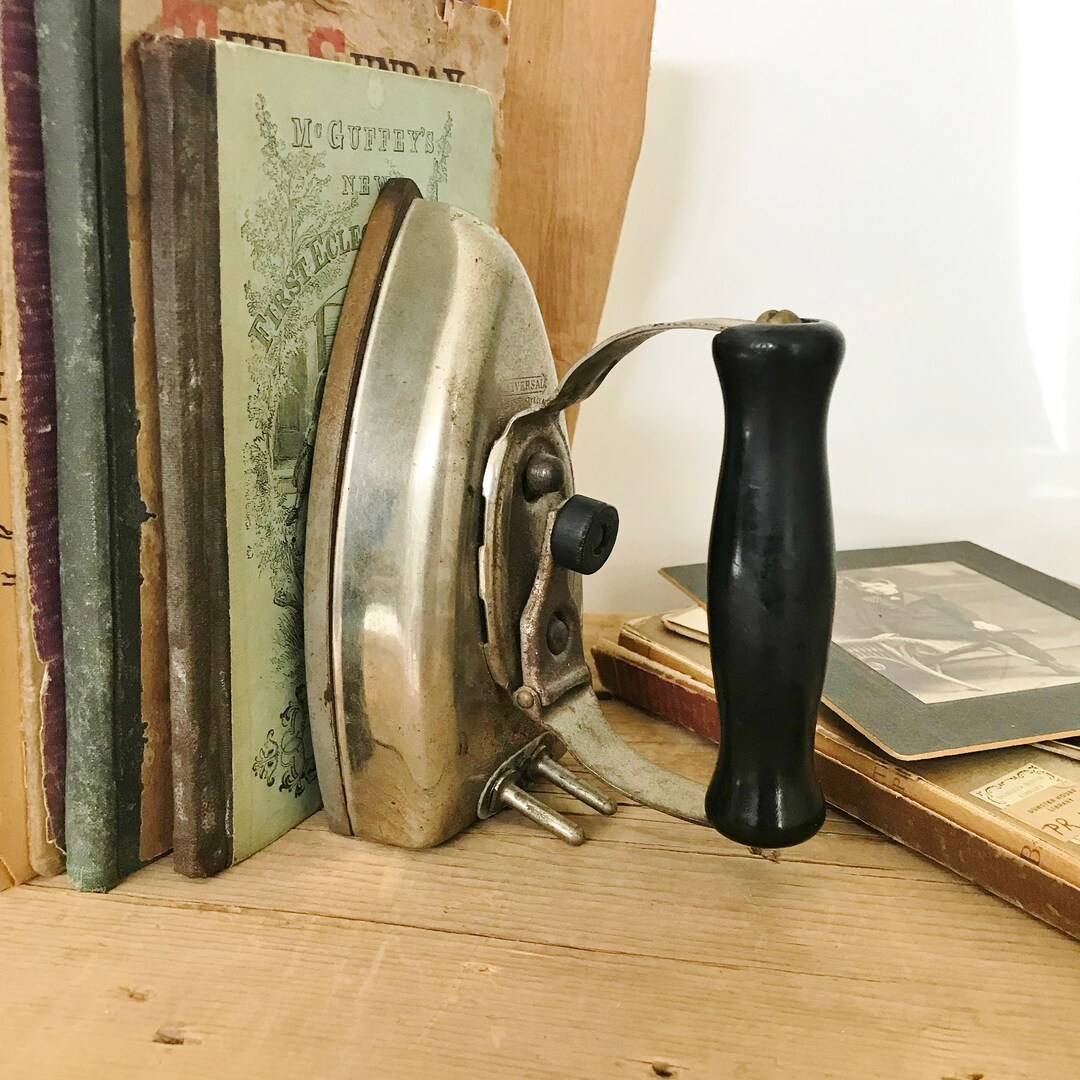 Vintage Universal Electric Iron With Curling Iron Heater, Landers Frary & Clark New Britain Conn ...
