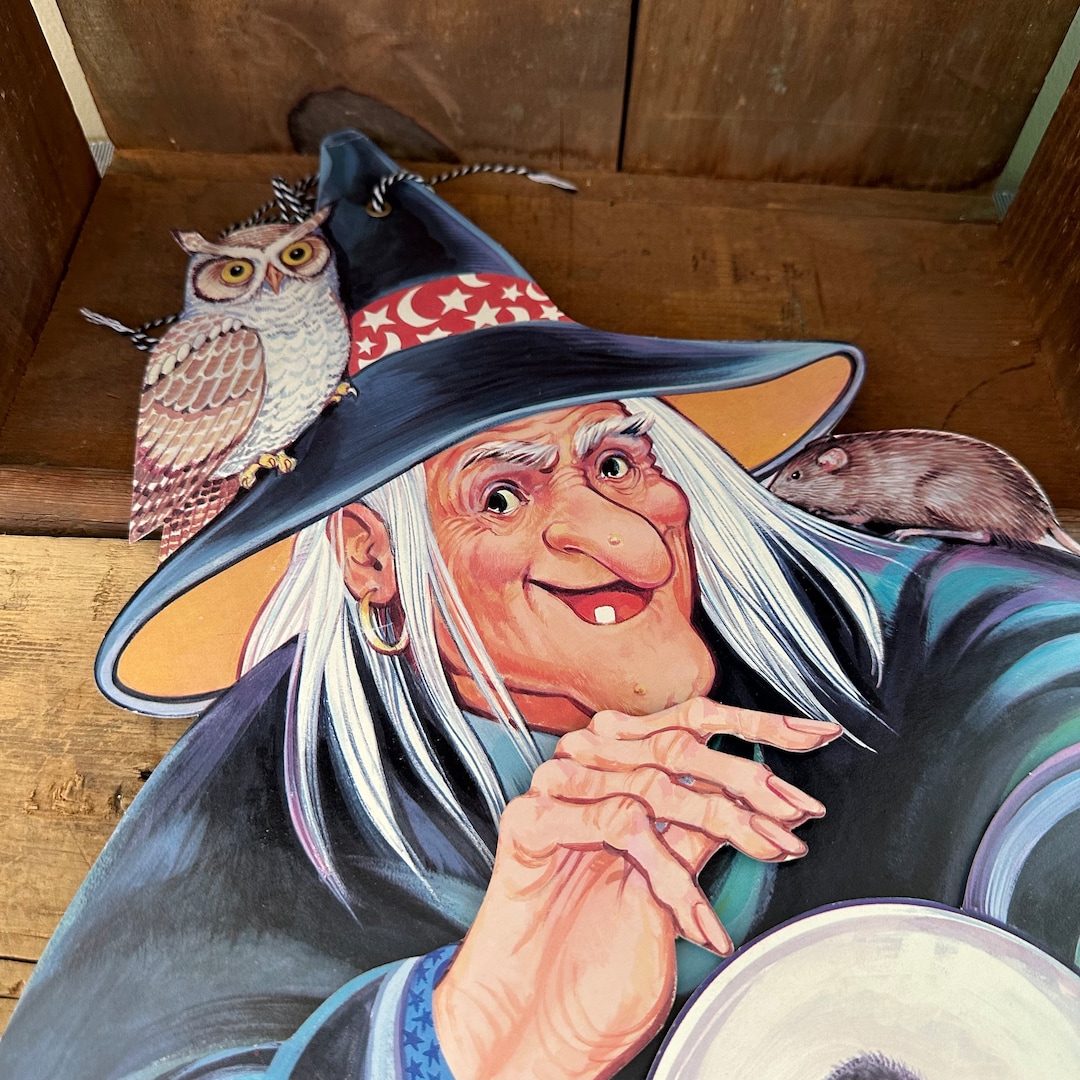 Large 37 Jointed Witch Wall Hanging Amscan Die Cut, Vintage Halloween ...