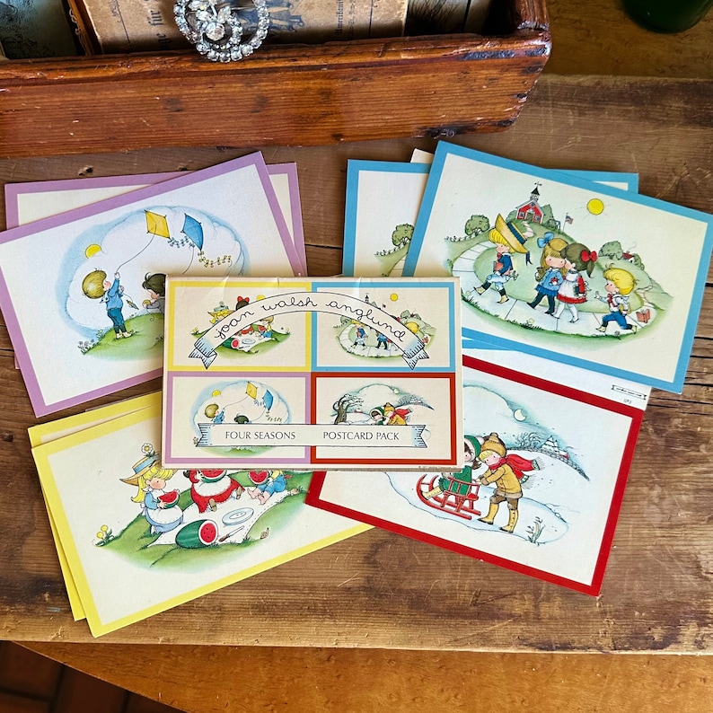 1970's Joan Walsh Anglund Illustrations Four Seasons Postcard Pack, 14 ...