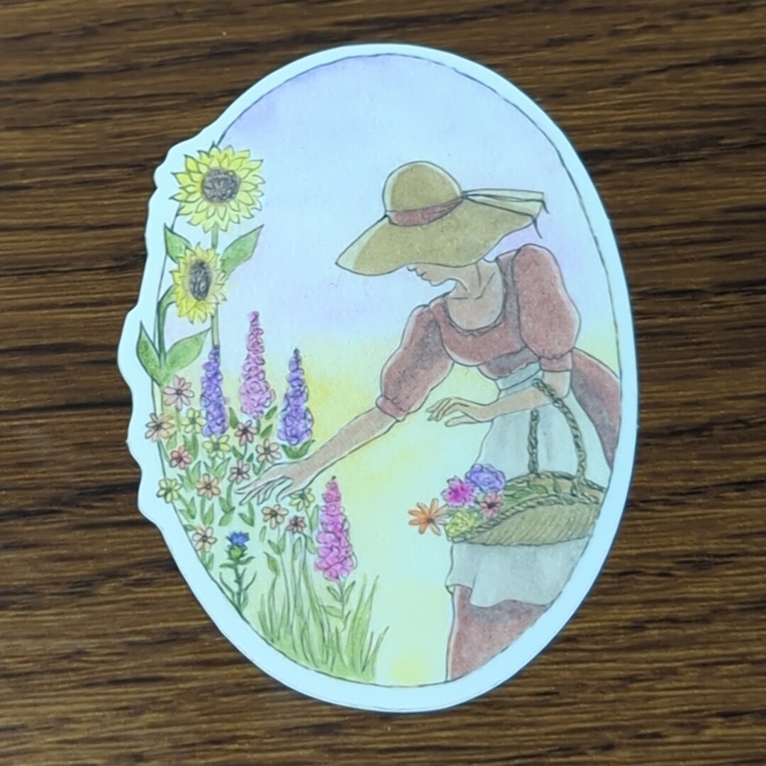 Vinyl Matte Sticker Flower Garden - Etsy