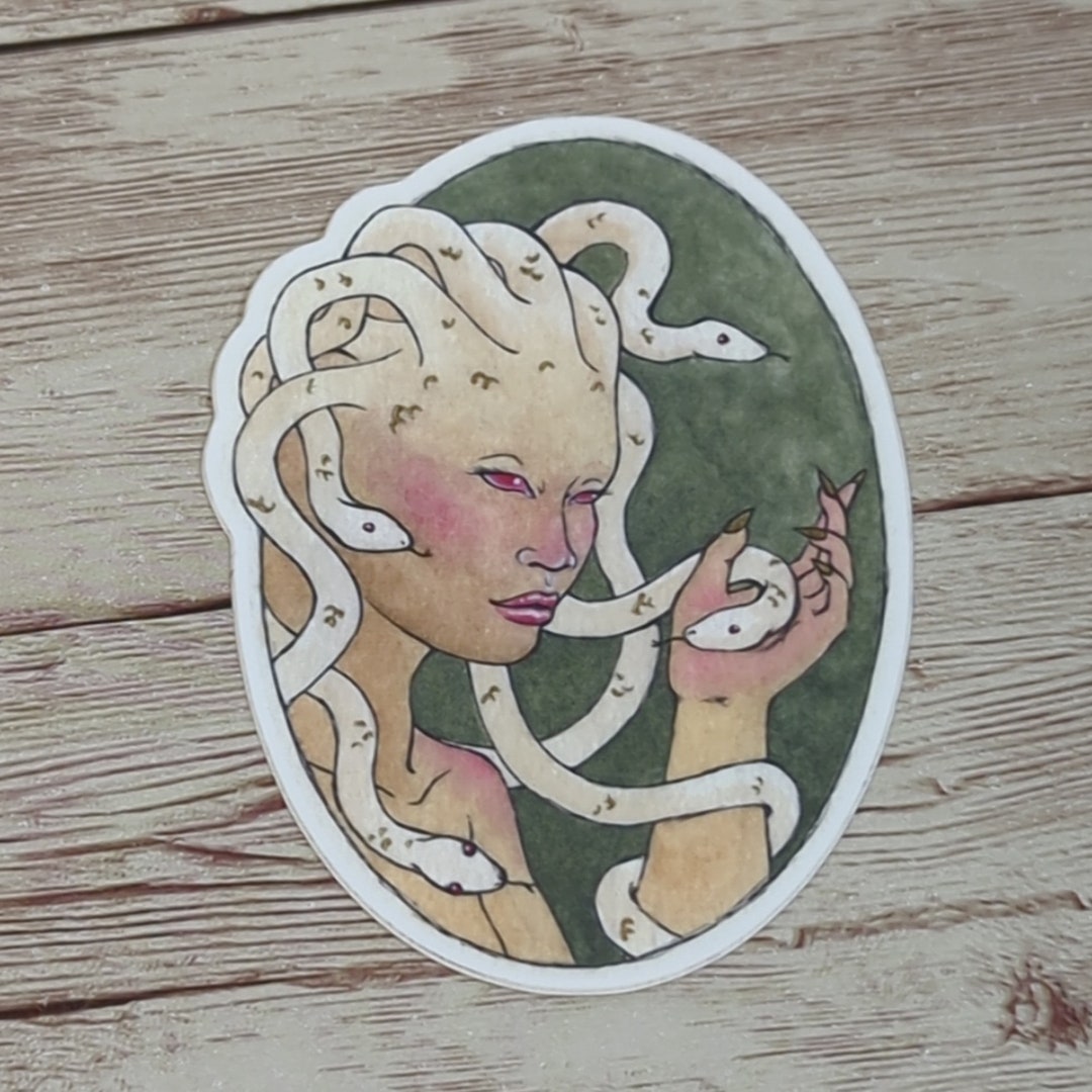 Vinyl Matte Sticker Medusa - Etsy