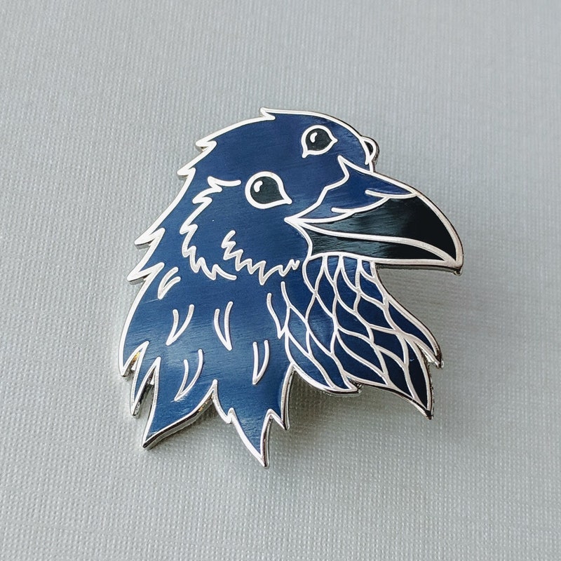 Raven Enamel Pin - Etsy