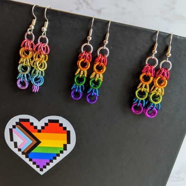 Chainmail Earrings - Etsy