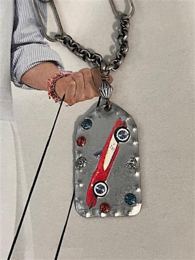 Vintage Car Pendant With One of a Kind Chain - Etsy