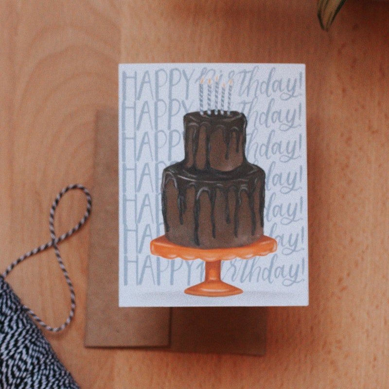 Big Cake Greeting Card - Etsy
