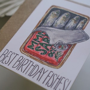 Best Birthday Fishes Greeting Card, Sardines, Tinned Fish, Birthday ...
