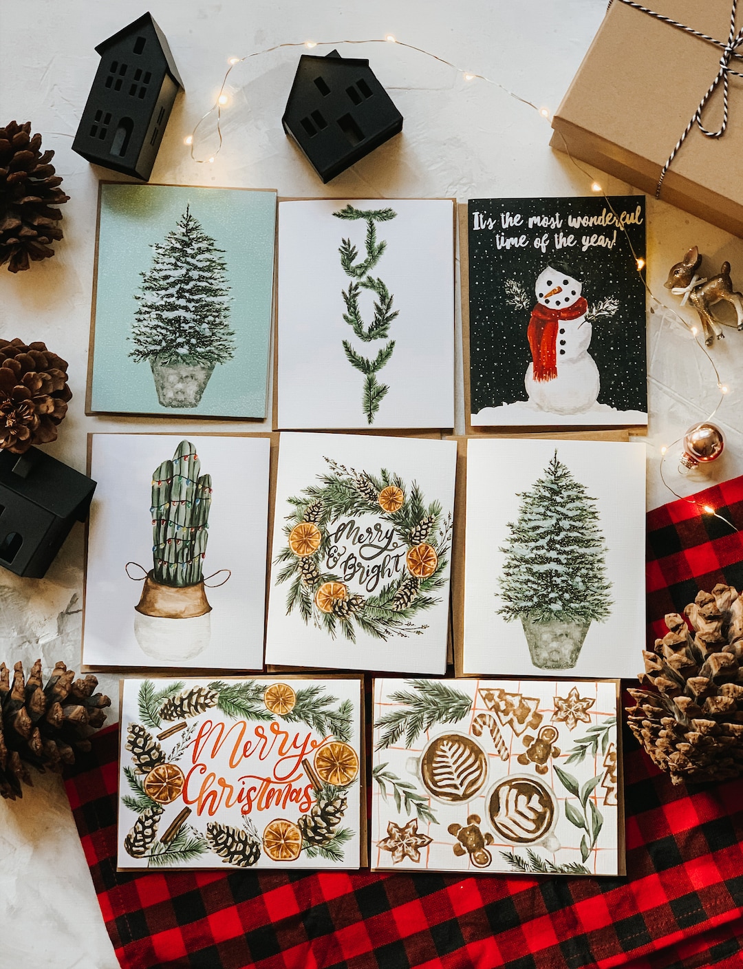 Eight Assorted Holiday Card Pack, Classic Christmas Cards, Holiday Card ...