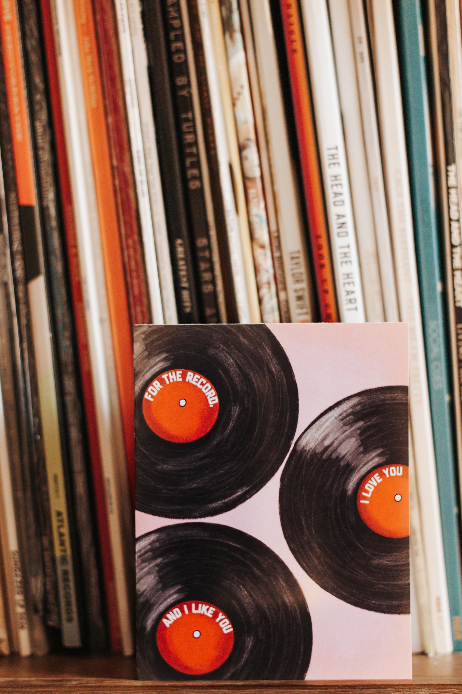 For the Record Card, I Love You Card, Vinyl Valentine, Record Greeting ...