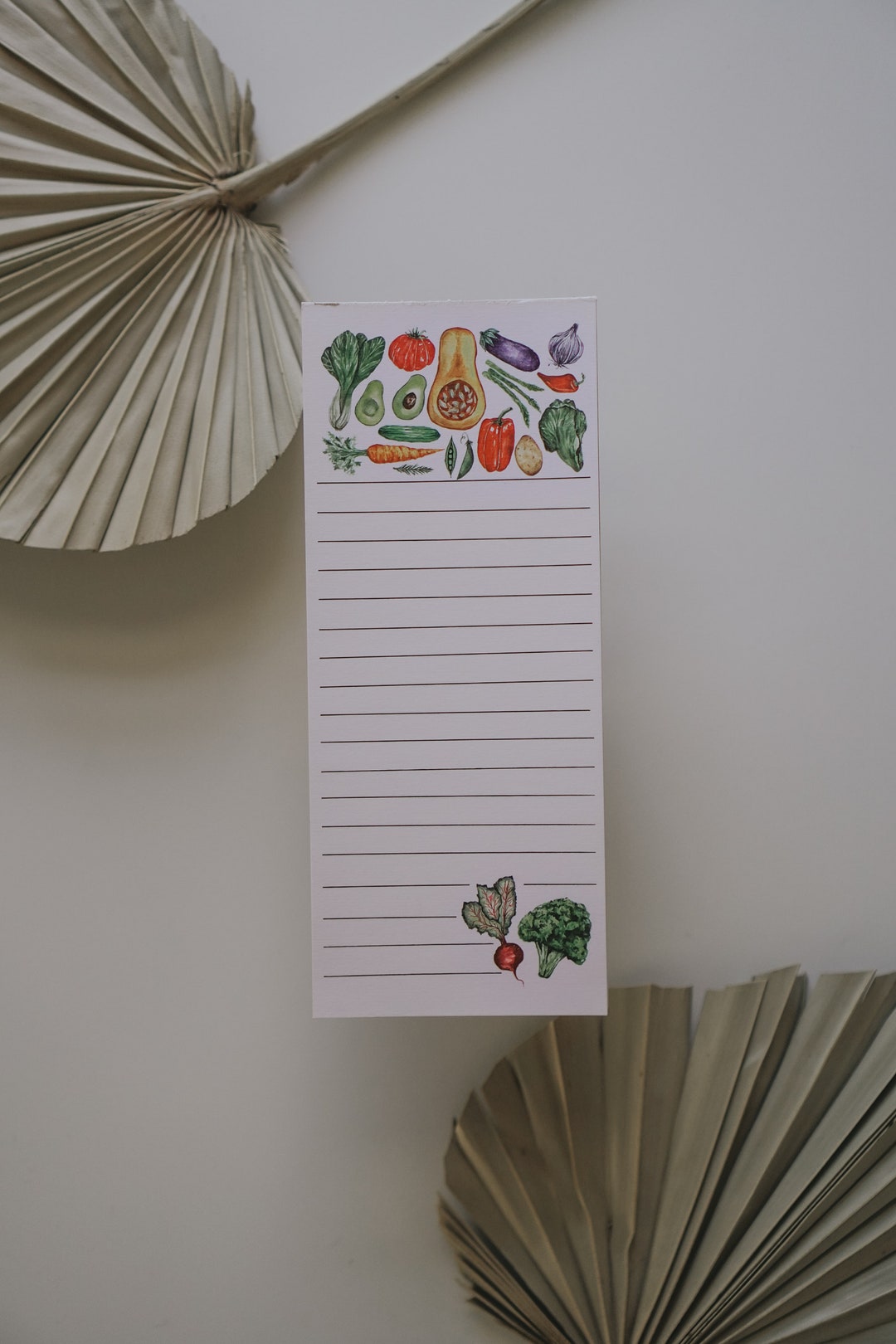 Farmer's Market Vegetable Notepad, Veggie Notepad, Magfnet Kitchen ...