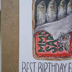 Best Birthday Fishes Greeting Card, Sardines, Tinned Fish, Birthday ...