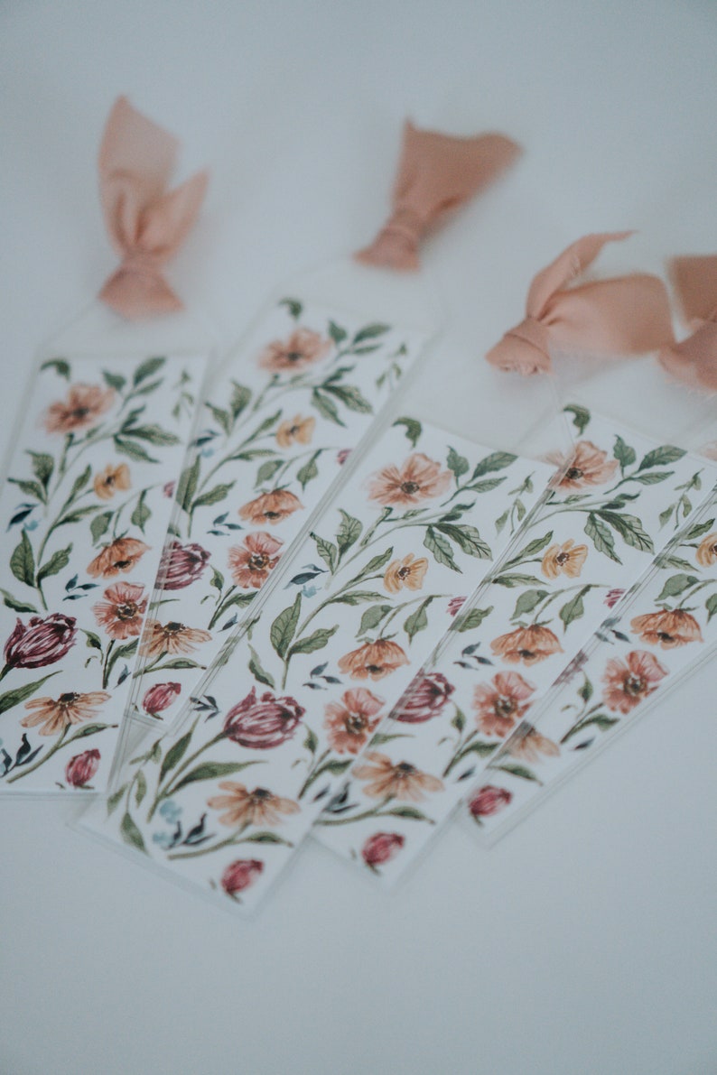 Spring Watercolor Bookmarks Watercolor Bookmarks Floral - Etsy