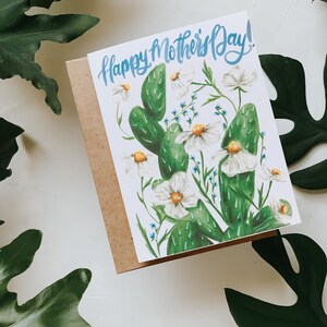 Cactus Flower Happy Mother's Day Card, Mother's Day Greeting Card ...