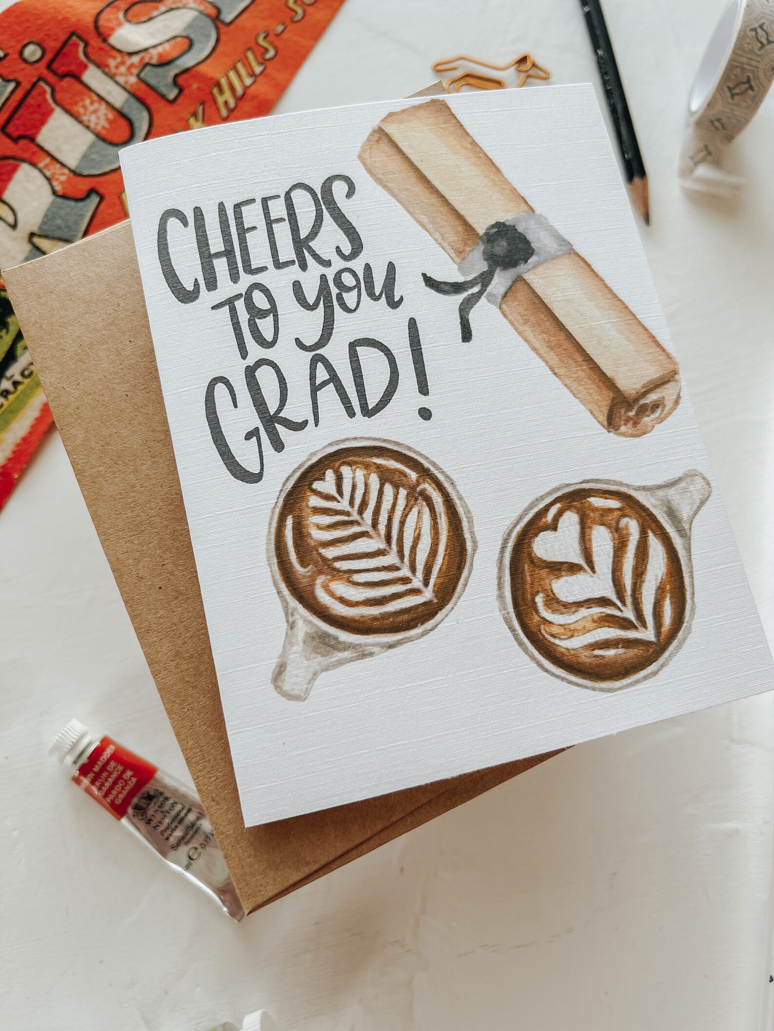 Cheers to You Graduation Card Coffee Graduation - Etsy