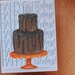 Chocolate Cake Birthday Card Cake Greeting Card Birthday - Etsy