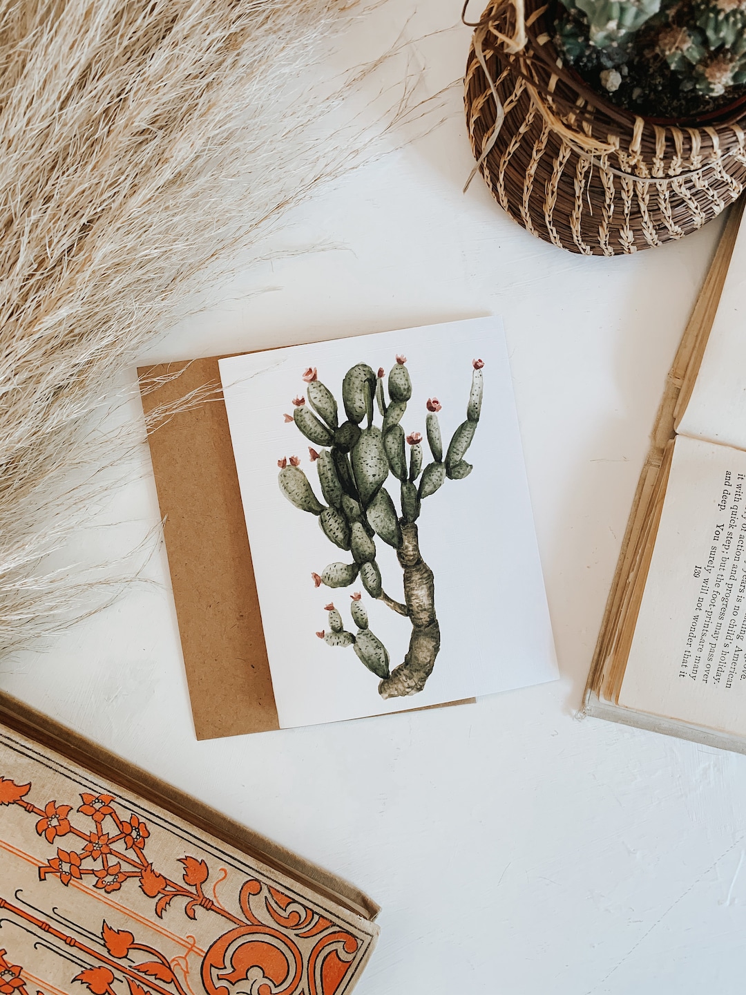 Cactus Blossom Card, Cactus Greeting Card, Summer Card, Everyday Card ...