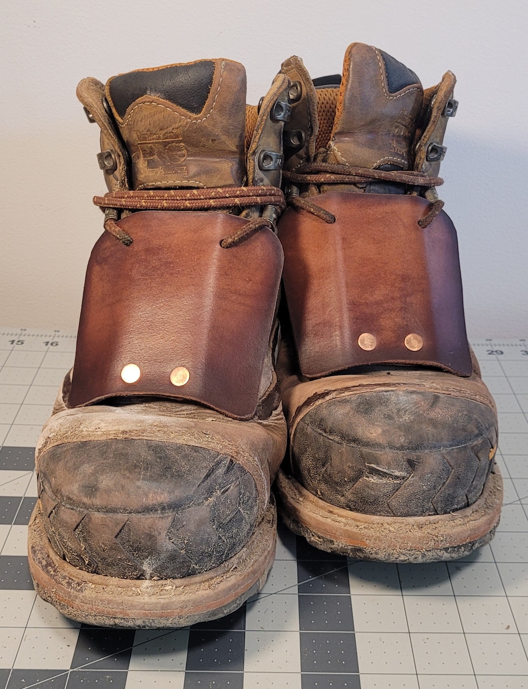 Welder's Boiled Leather Boot Lace Guards - Etsy