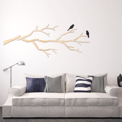 Birds on Branch Wall Art Birds on Branch Hanging Birds Wood - Etsy