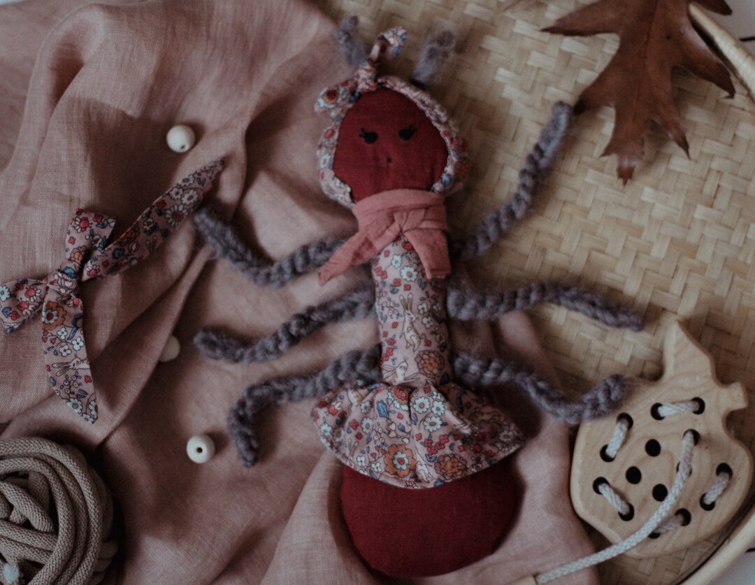 Linen Toy Ant, Stuffed Animal, Plush Organic Toy, Sustainable Toy - Etsy