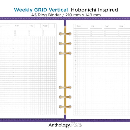 Hobonichi Weeks Inspired Printable Planner Insert A5 Planner - Etsy