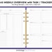 A5 Weekly View Summary Printable Insert for Ring Binders Planner Wo2p ...