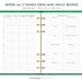 Weekly MENU GRID With Grocery List A6 Printable Planner Insert Ring ...