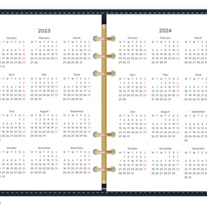 2023 Half Letter MONTHLY View Ring Filofax Printable Planner - Etsy
