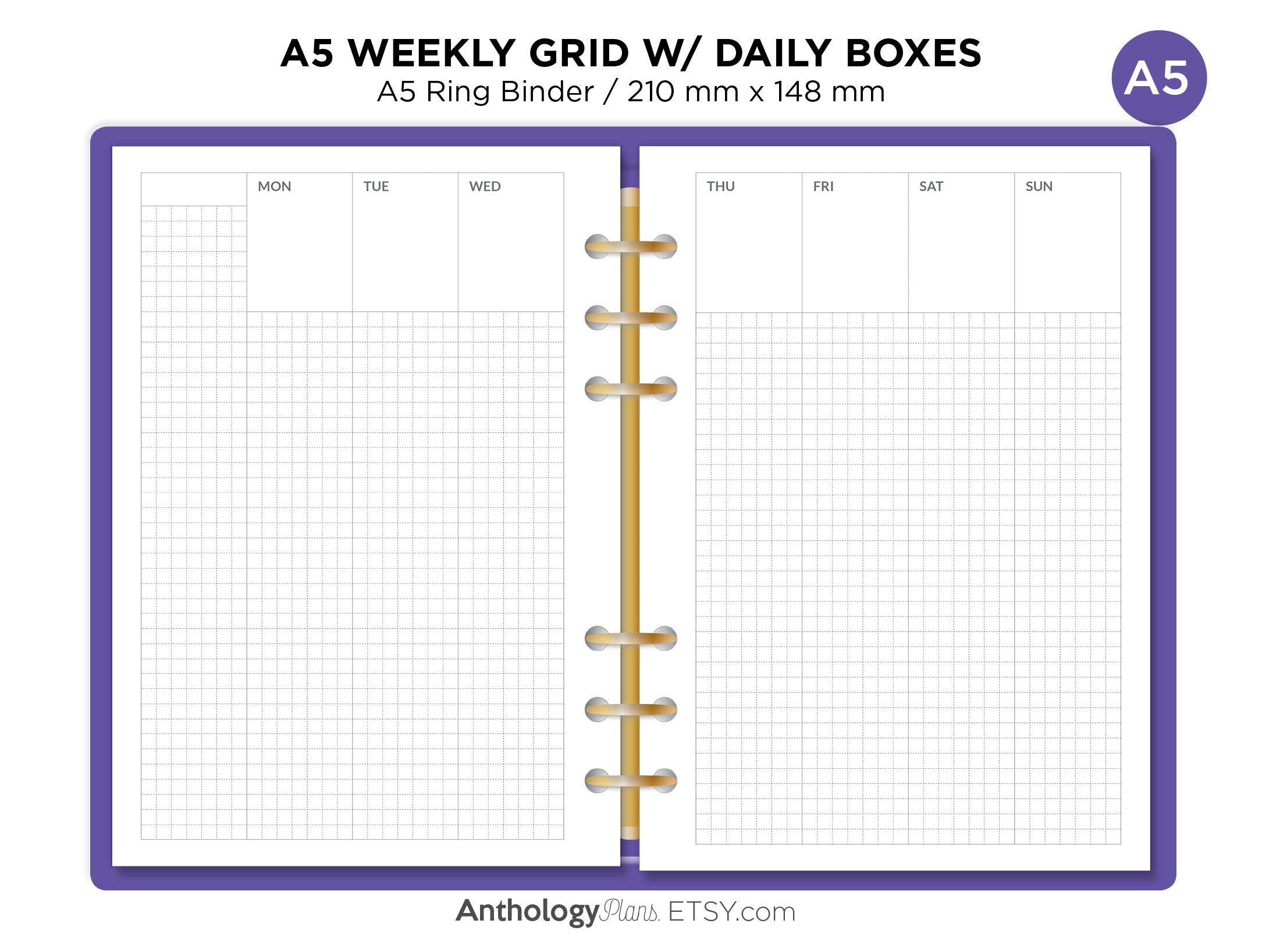 a5-weekly-vertical-grid-printable-insert-for-ring-binders-etsy