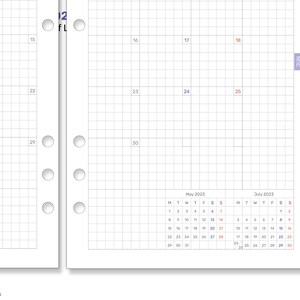 2023 Half Letter MONTHLY View Ring Filofax Printable Planner - Etsy