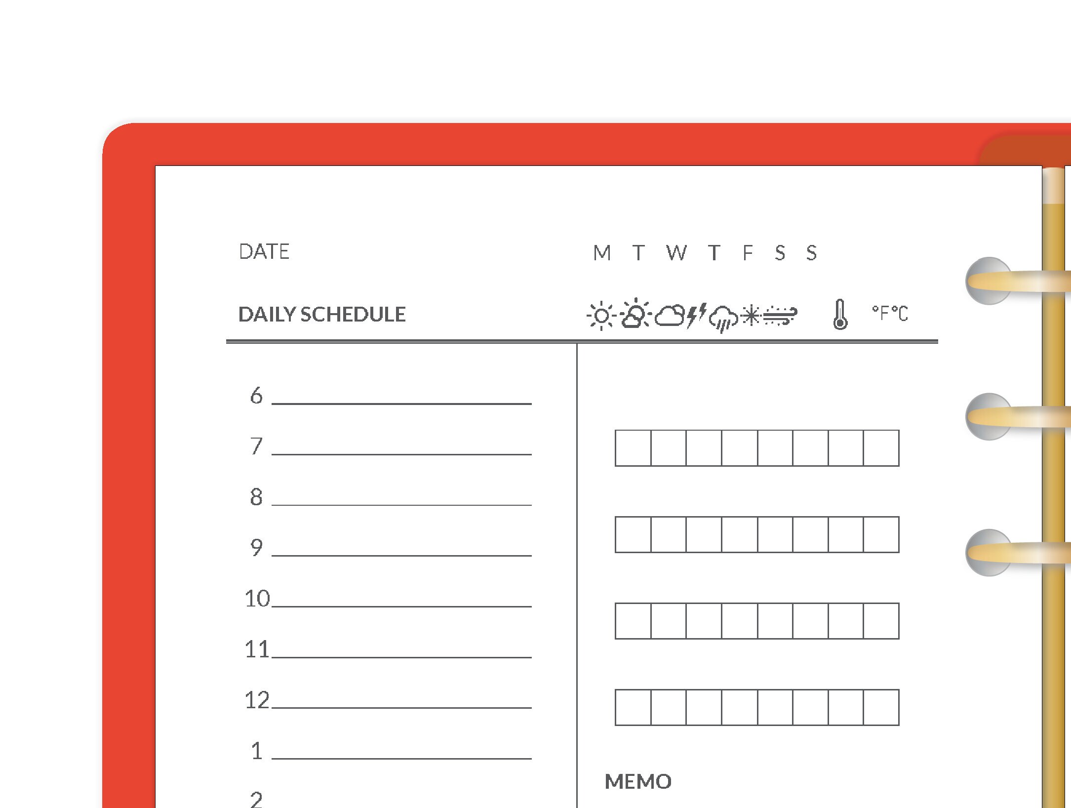 A6 DAILY Schedule With Tracker Printable RING Planner Insert - Etsy Canada