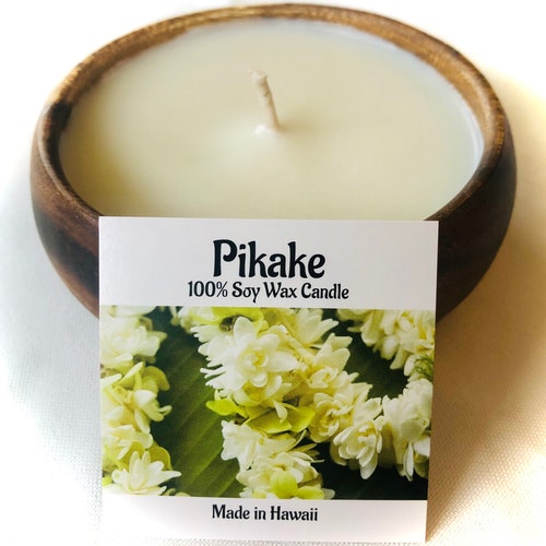 Pikake SET OF 2 Candles in Reusable Bowl Hawaiian Tropical - Etsy