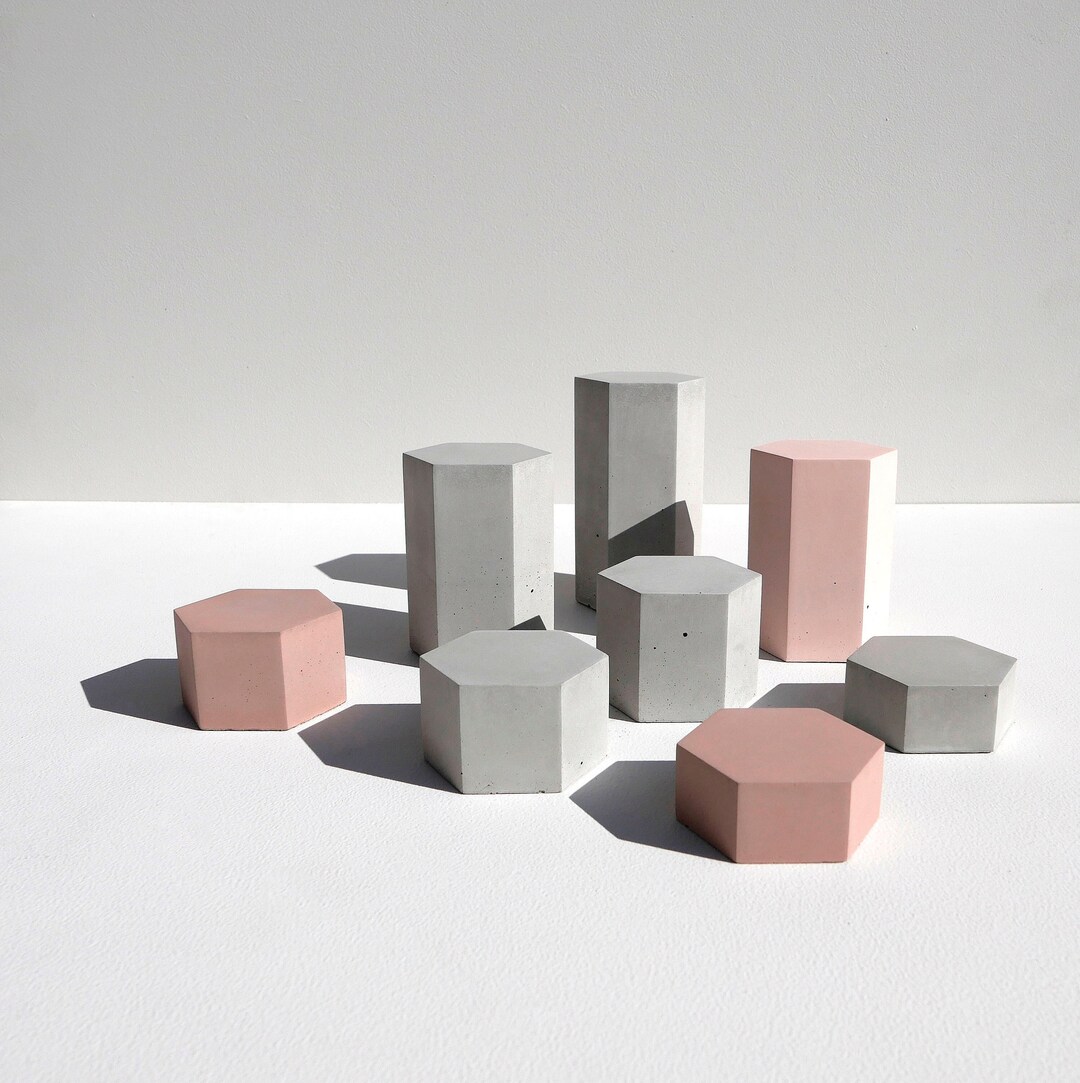 Concrete Hexagon Display Stands - Etsy UK