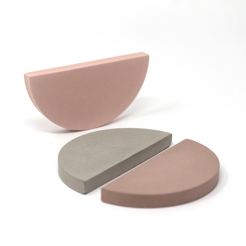 Concrete Semi-circle Display Stand Set of 2 | Etsy