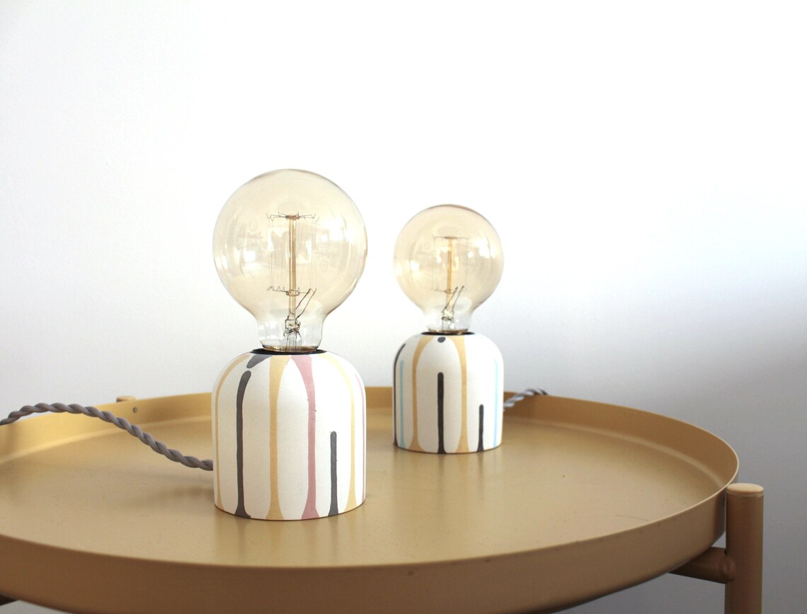 Randomness Handcrafted Jesmonite Table Lamp - Etsy UK