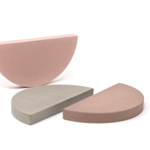 Concrete Semi-circle Display Stand set of 2 - Etsy