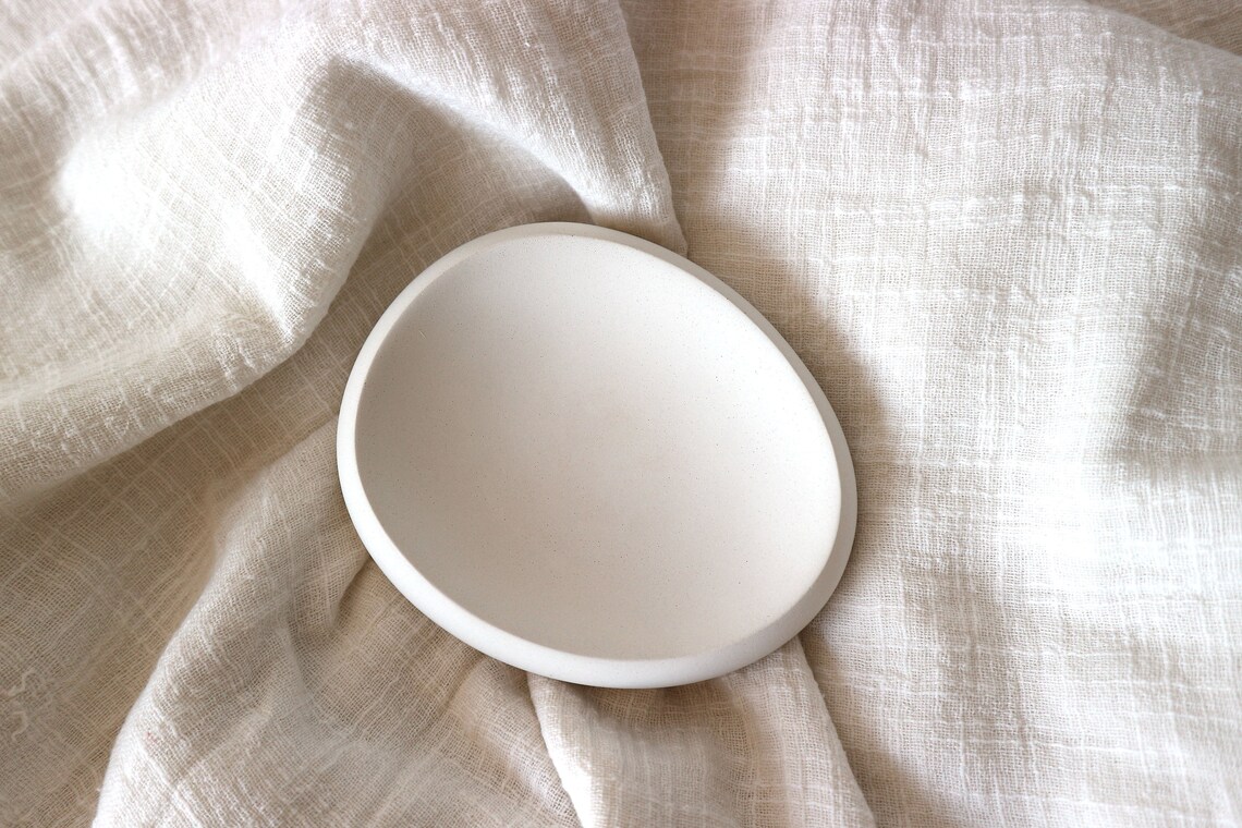 Concrete Pebble Soap Dish | Etsy UK