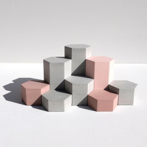 Concrete Hexagon - Display Stands - Etsy