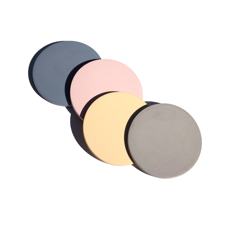 Concrete Circle Coasters - Etsy UK