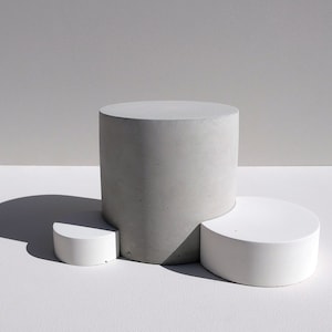 Concrete Cylinder Display Stands - Set of 3 (detachable) - Etsy