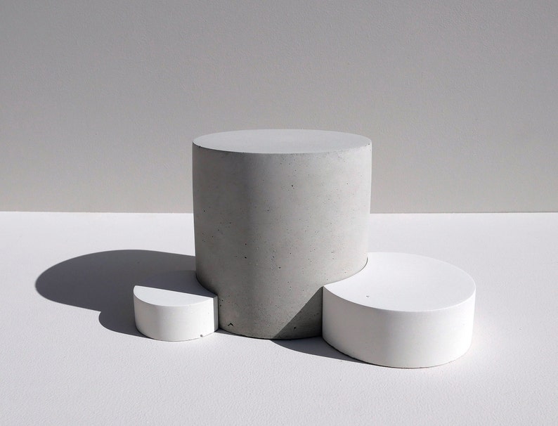 Concrete Cylinder Display Stands - Set of 3 (detachable) - Etsy UK