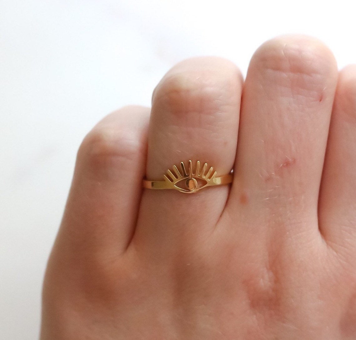 Gold Eye Ring - Etsy