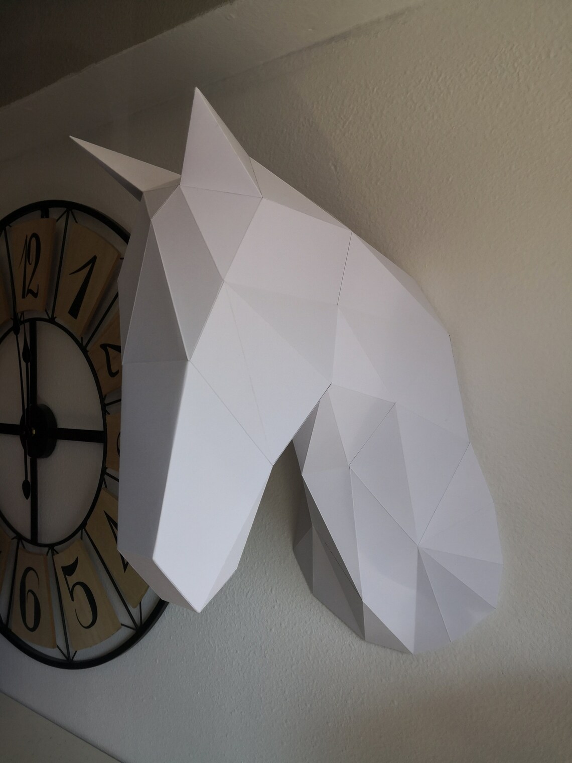 Papercraft Cheval geometrique en kit Geometric Papercraft - Etsy France