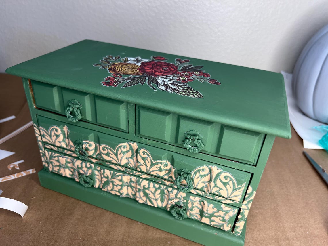 Boho Vintage Floral Jewelry Box - Etsy