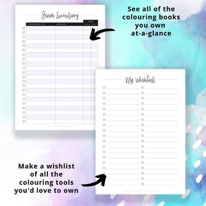 Color Tracker, Colour Tracker, Coloring Book Tracker, Colouring Book ...