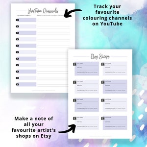 Color Tracker, Colour Tracker, Coloring Book Tracker, Colouring Book ...