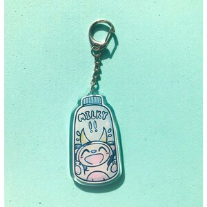 Milkoo the Cow Milky Bottle Keyring 2.5 Inch Double Sided - Etsy