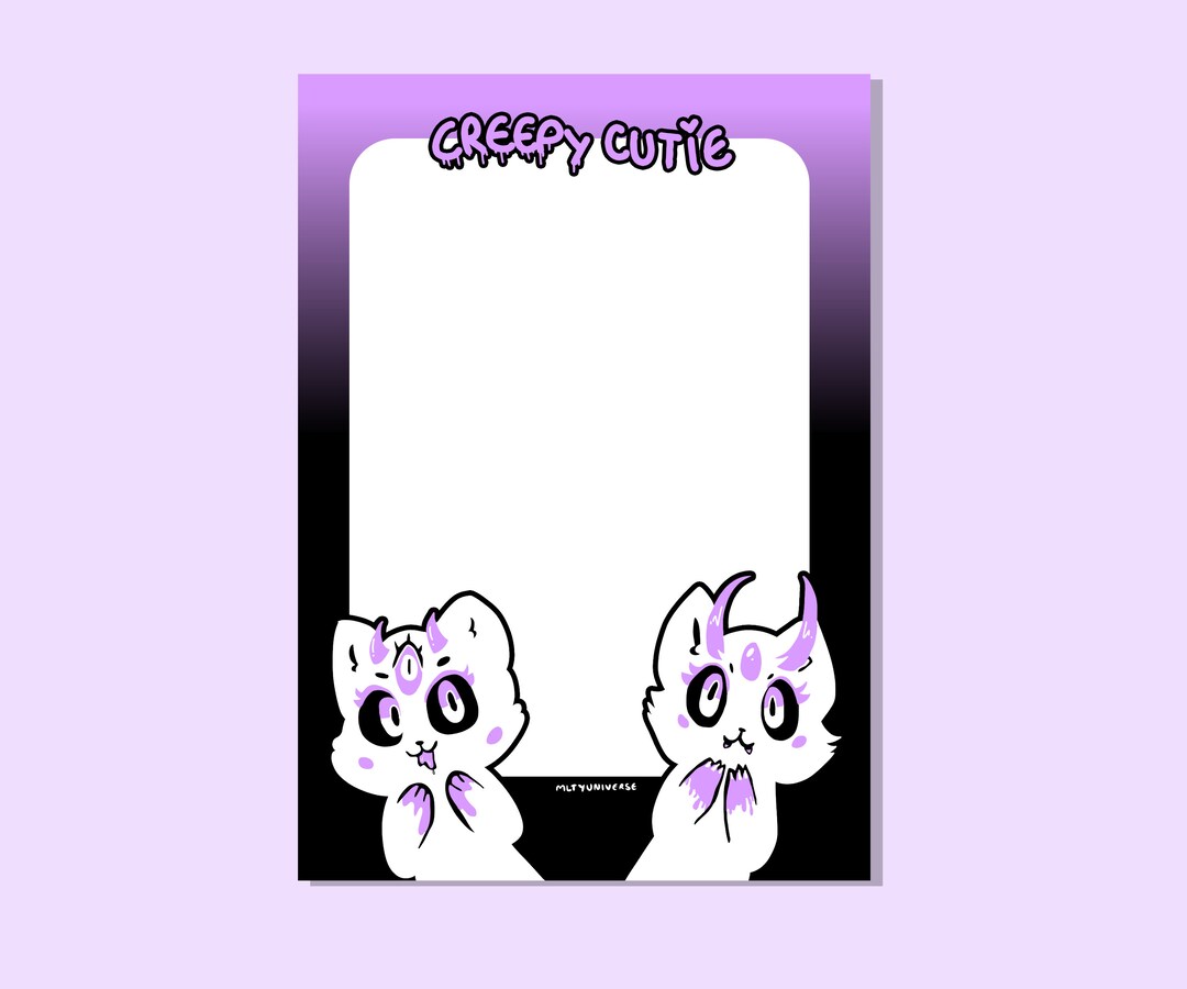 A6 Memopad Notepad Creepy Cutie Ghost Kitties Spooky Halloween Pastel ...