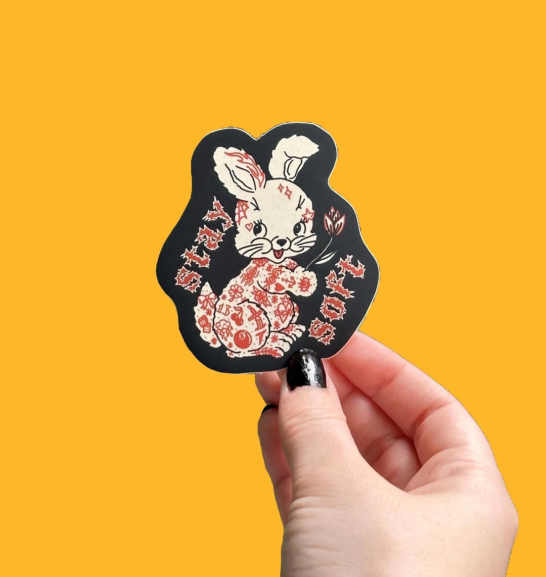 Stay Soft Bunny Tattoo Sticker - Etsy