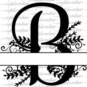 Letter B Split Monogram SVG, PNG, DXF, Regal Split Alphabet, Vector ...