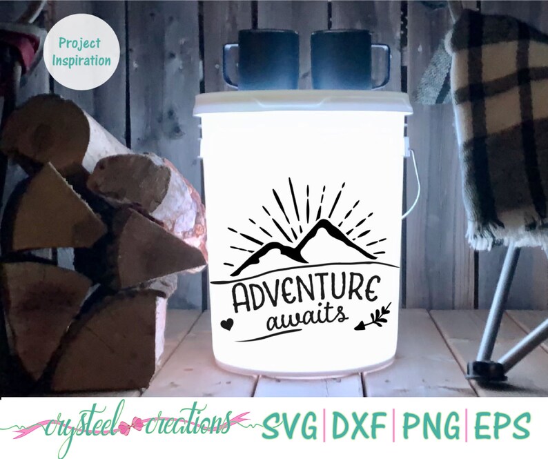 Camping Buckets SVG PNG DXF Silhouette Design Vinyl | Etsy